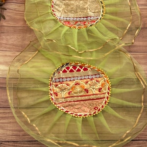 Thal Posh, Thali Covers, Decorative Plate Covers, Pooja Thali Cover - Etsy