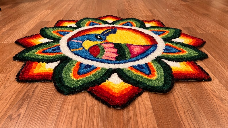 Traditional Rangoli Mat / Decor Mat / Peacock Design Rangoli Mat ...