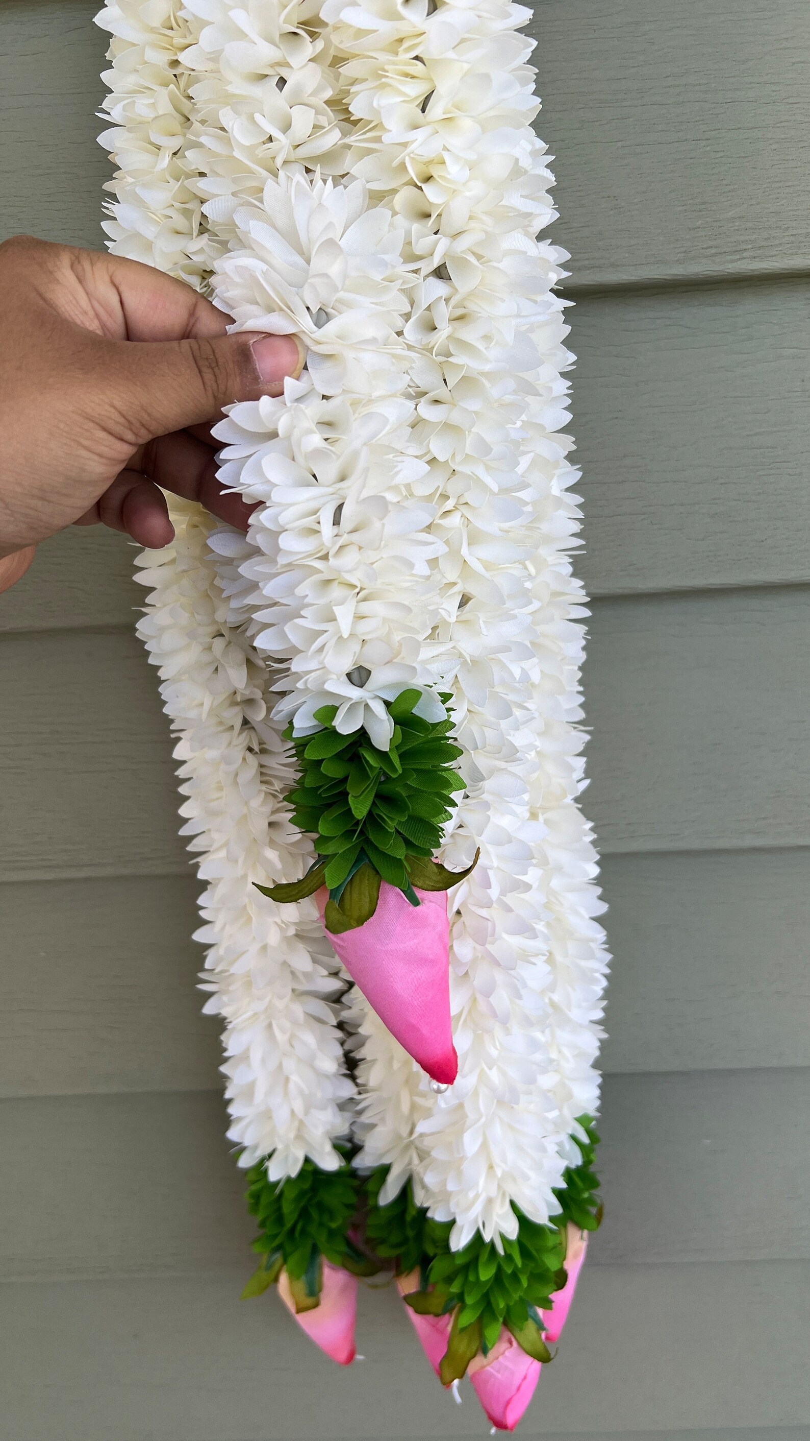 Lotus Garland Strings, Indian Decor, Handmade Fabric Garlands, Pooja ...