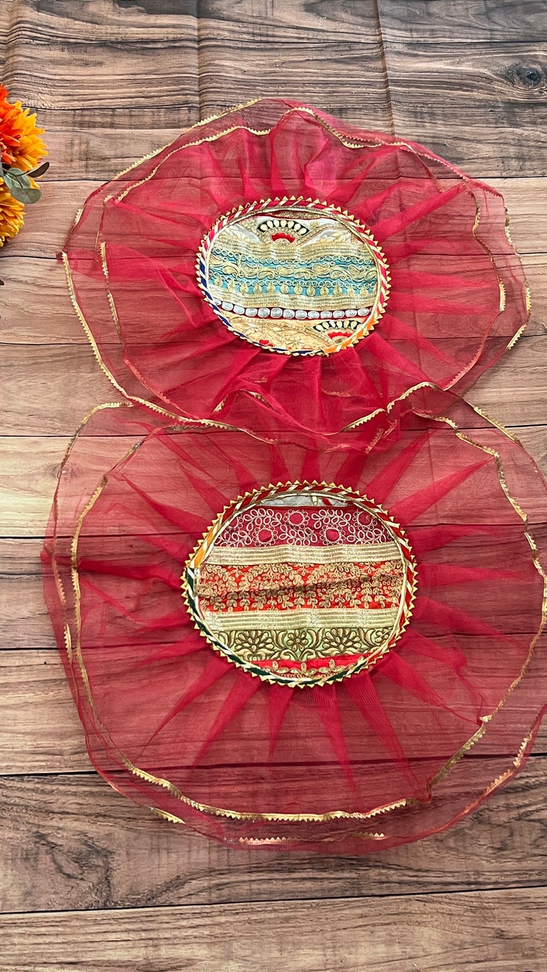 Thal Posh, Thali Covers, Decorative Plate Covers, Pooja Thali Cover - Etsy