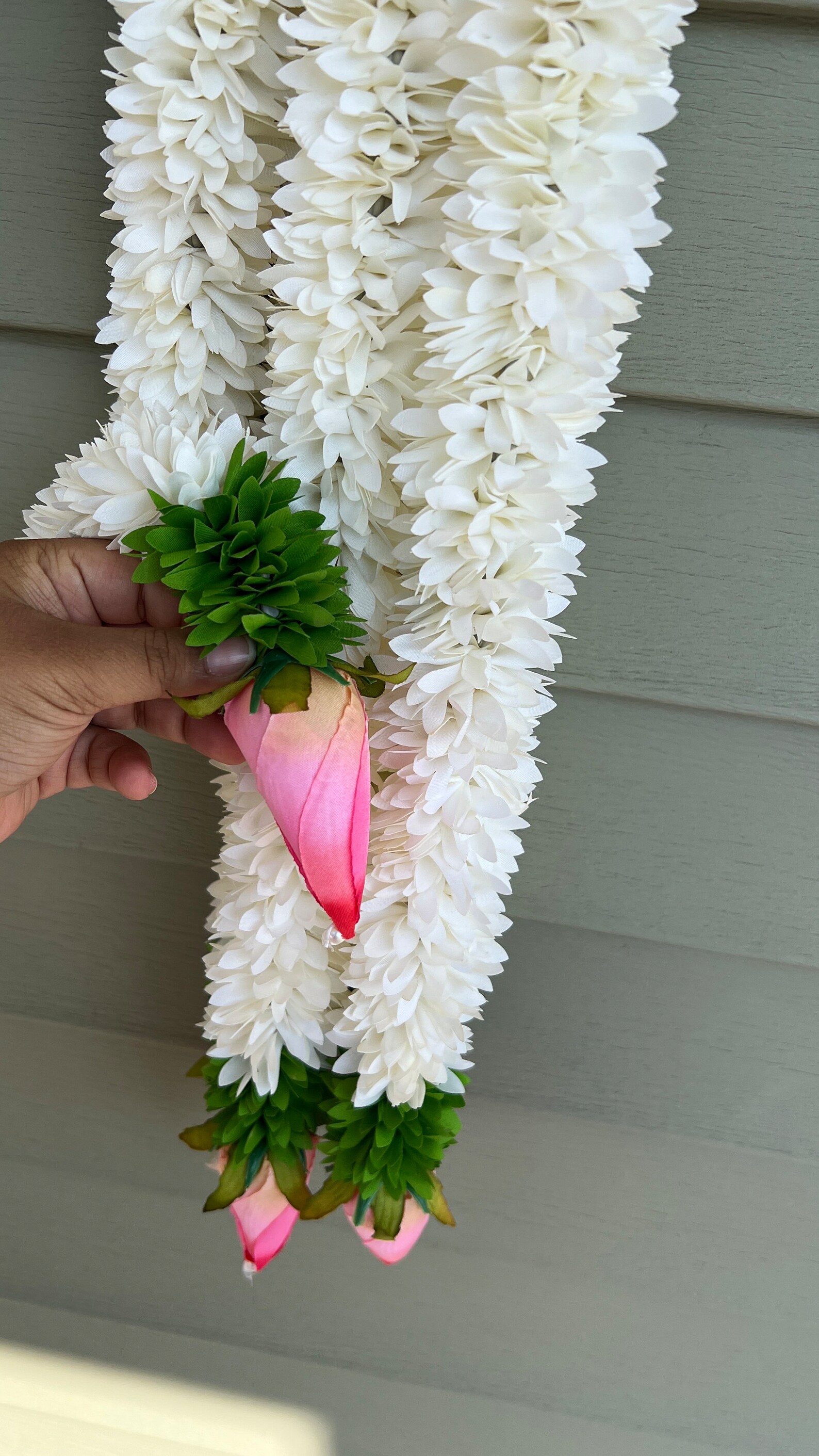 Lotus Garland Strings, Indian Decor, Handmade Fabric Garlands, Pooja ...