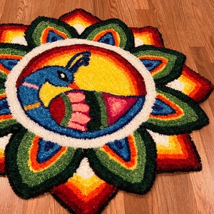 Traditional Rangoli Mat / Decor Mat / Peacock Design Rangoli Mat ...