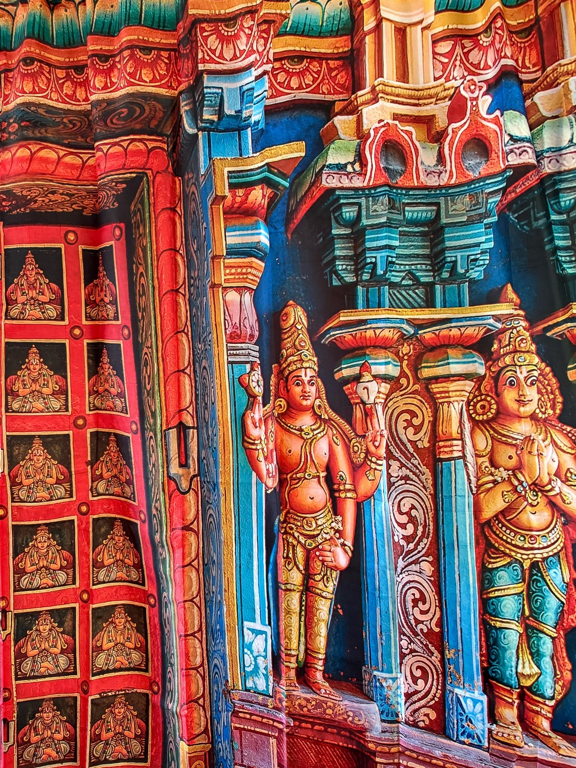 Temple Design Backdrop Cloth: Traditional Pooja Decor, 8x10 Ft - Etsy