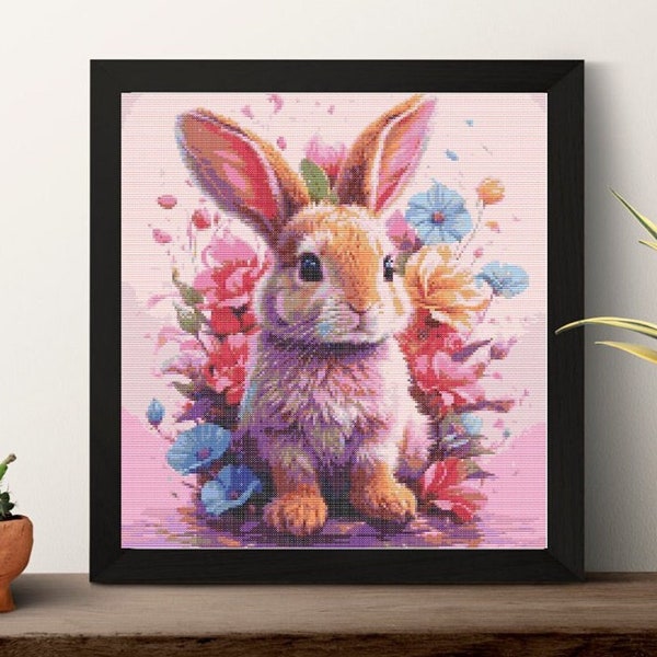 Cross Stitch Bunny - Etsy
