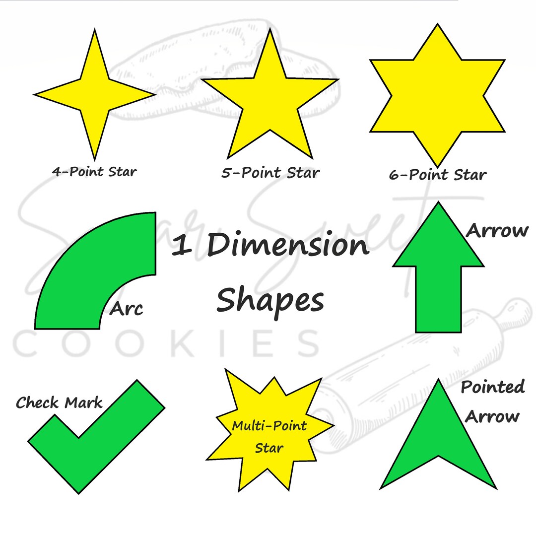 1 Dimension Shapes Cookie Cutter - Etsy