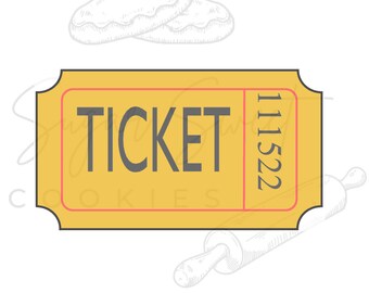 Ticket Stub Cookie Cutter - Etsy