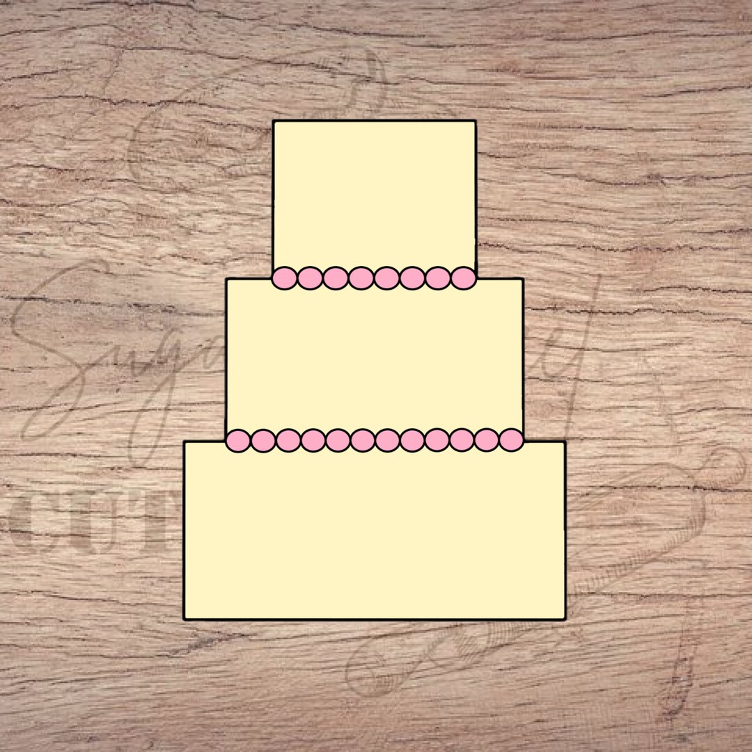 3 Tier Birthday Cake Cookie Cutter - Etsy
