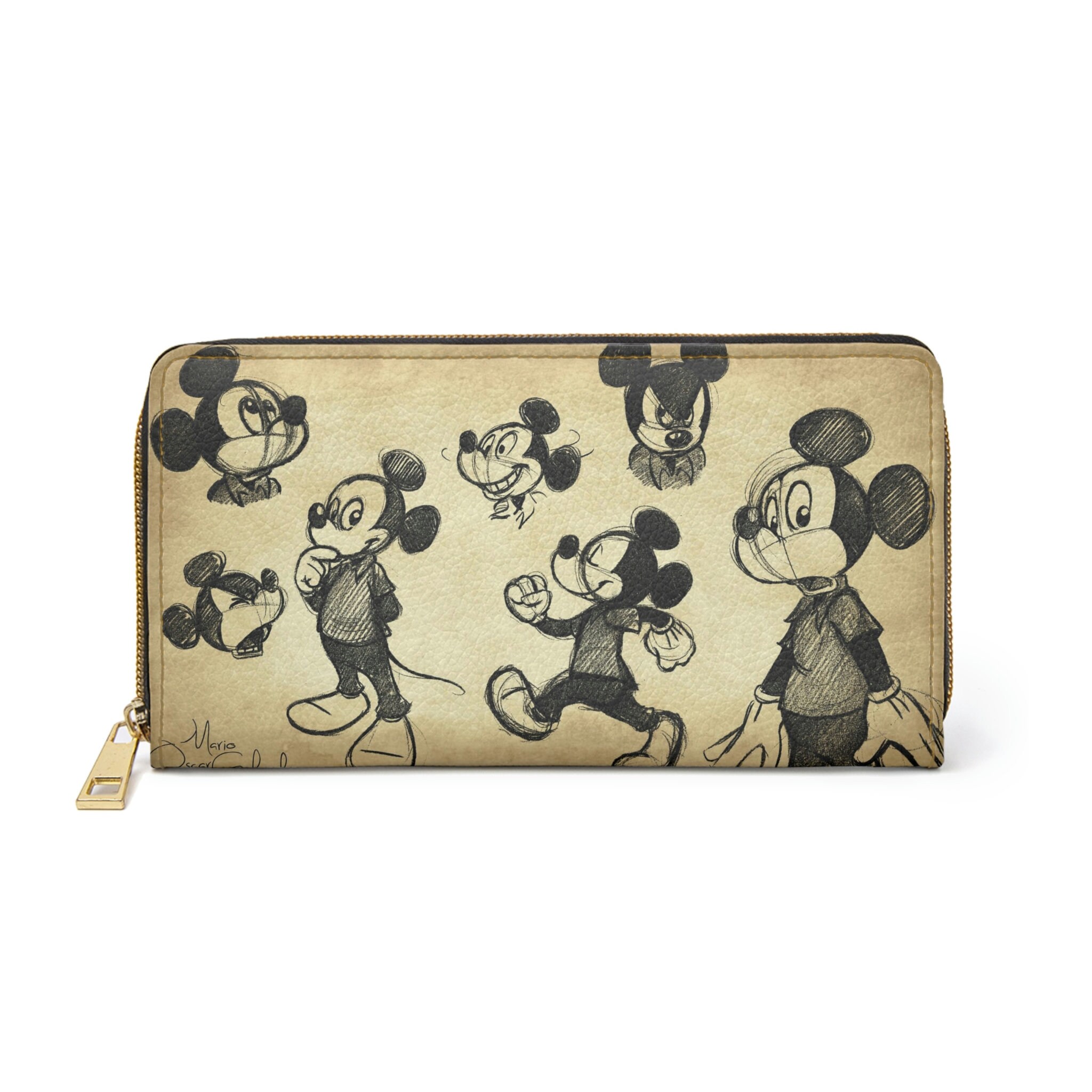 Mickey Mouse, Walt Disney Sketches, Disney Zipper Wallet Disney Wallet ...