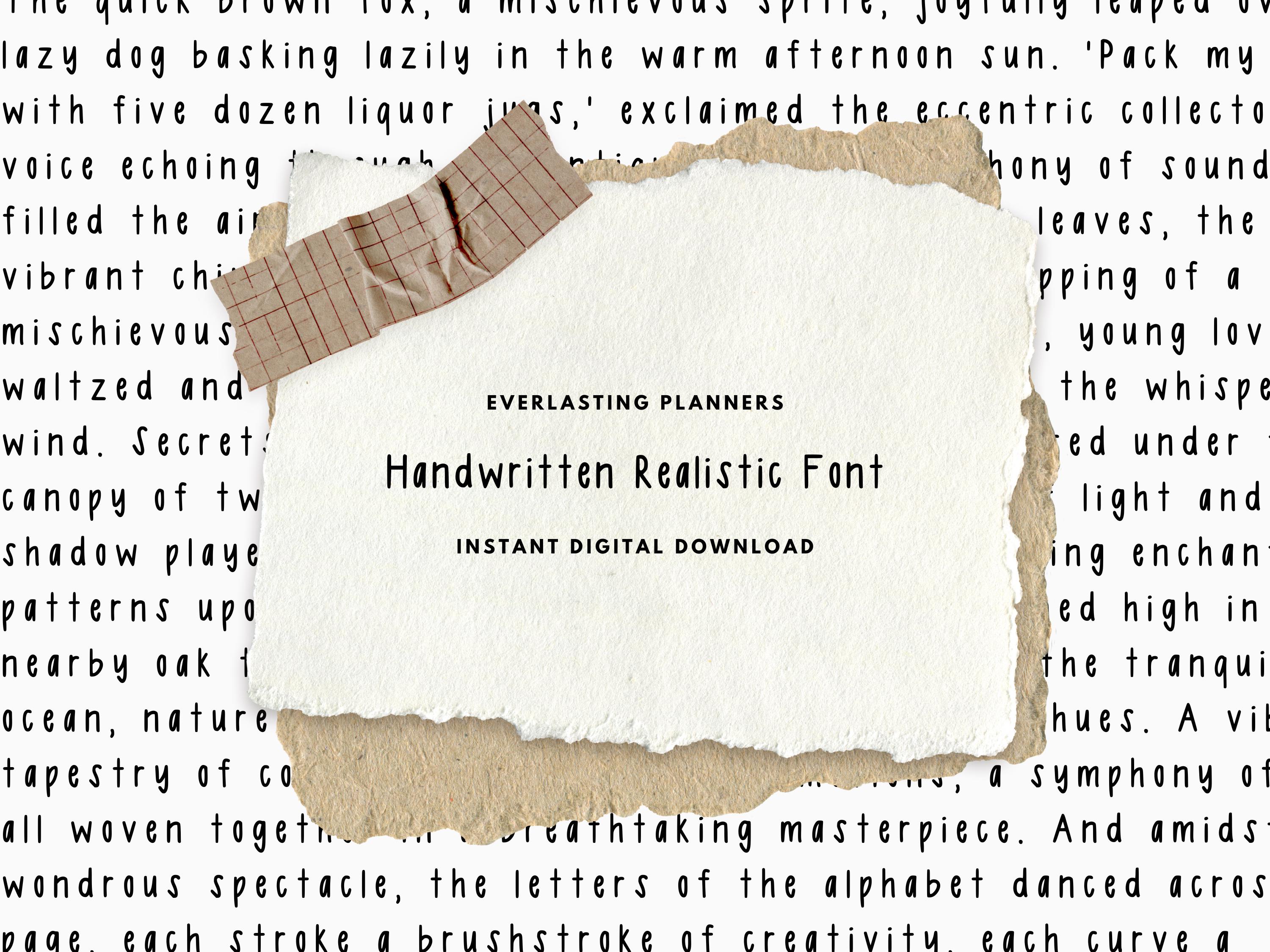 Realistic Handwritten Font, Digital Note Taking Font, Neat Handwriting ...