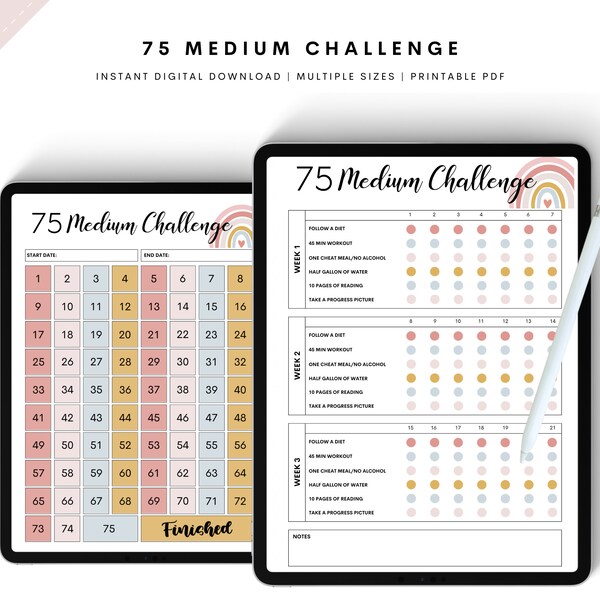 75 Medium Tracker - Etsy