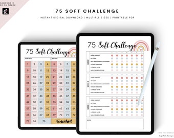 35 Soft Challenge Tracker, 35 Day Challenge Printable, Fitness Journal ...