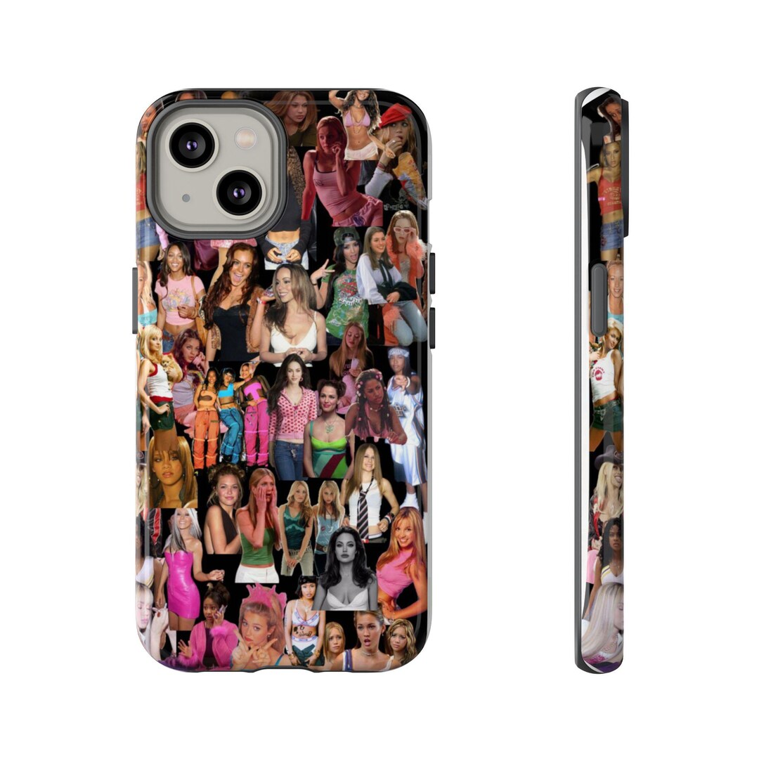 Y2K Celebrity Phone Case With Vintage Pop Culture Collage, Retro Style ...