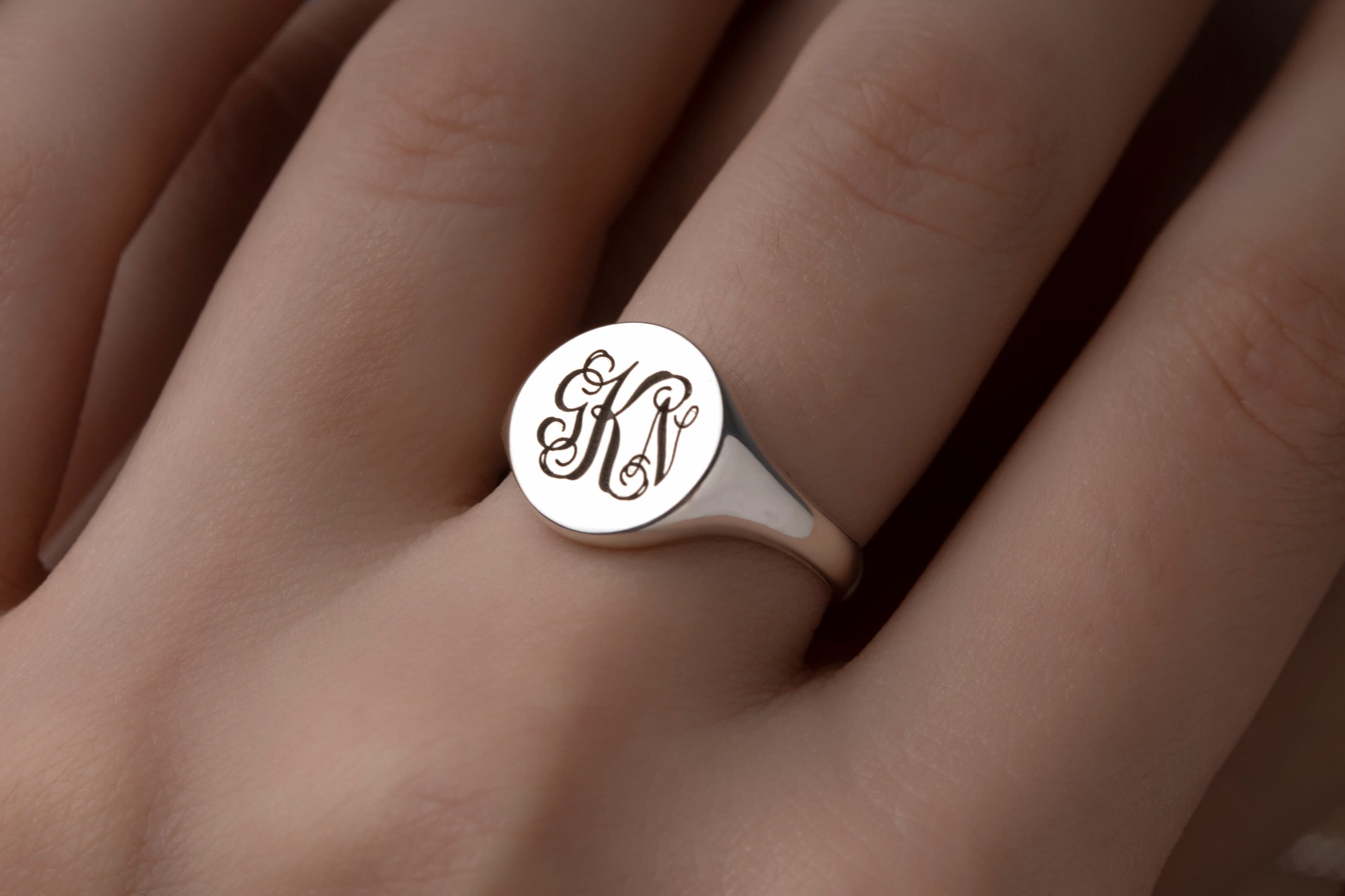 Personalized Monogram Signet Ring, Initial Ring, Signet Ring ...