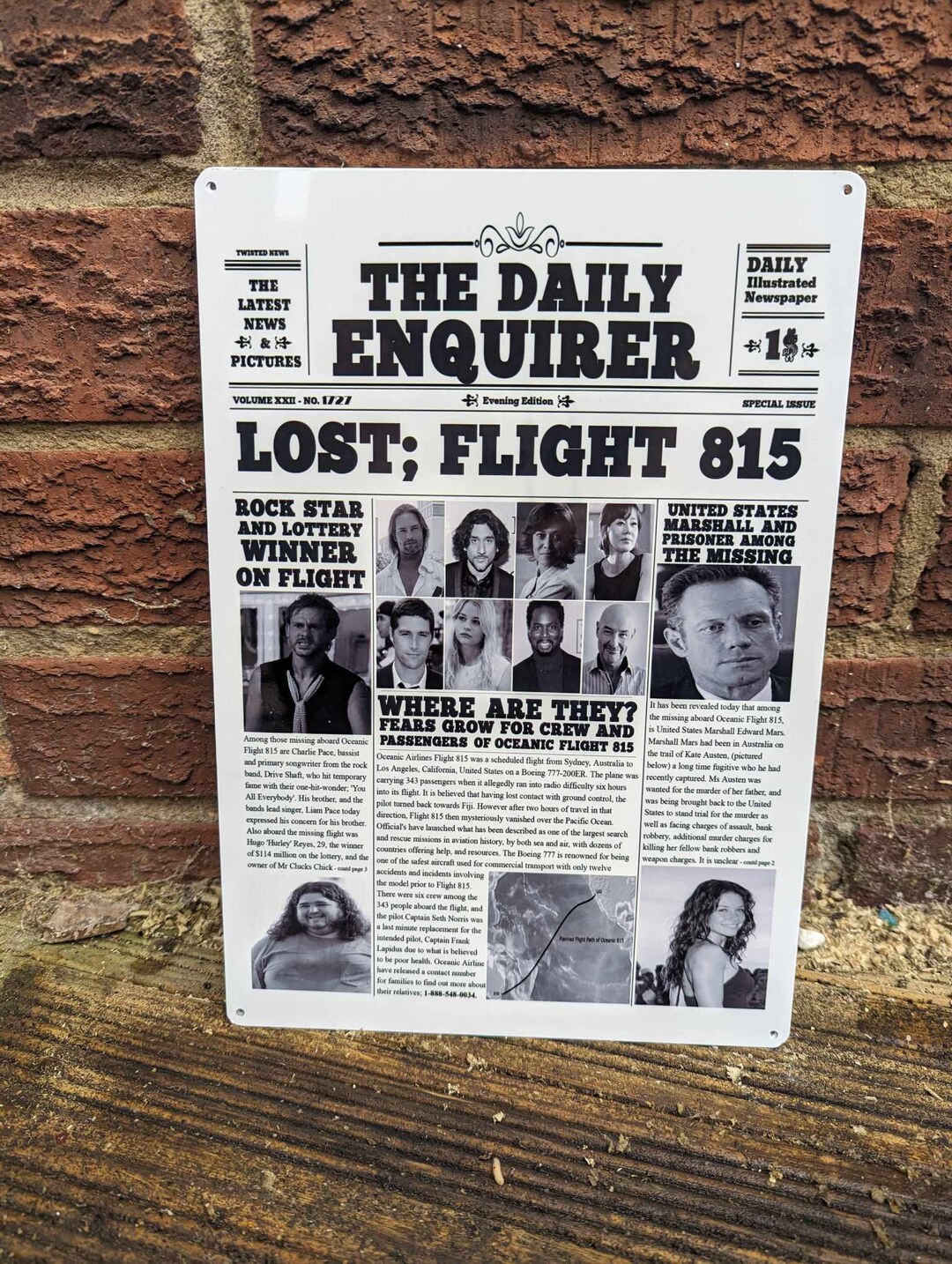 LOST Newspaper Aluminium Poster - Etsy