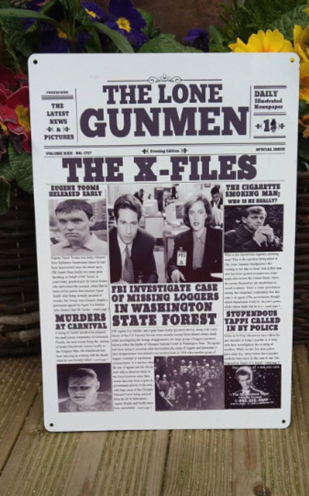 X-FILES Newspaper Aluminum Poster - Etsy