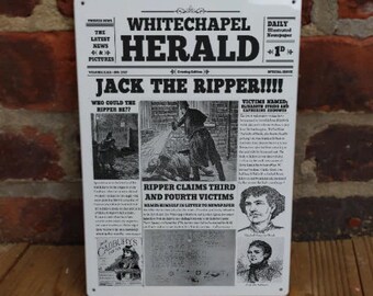 Jack the Ripper Retro Newspaper Style A3 Poster Print - Etsy UK