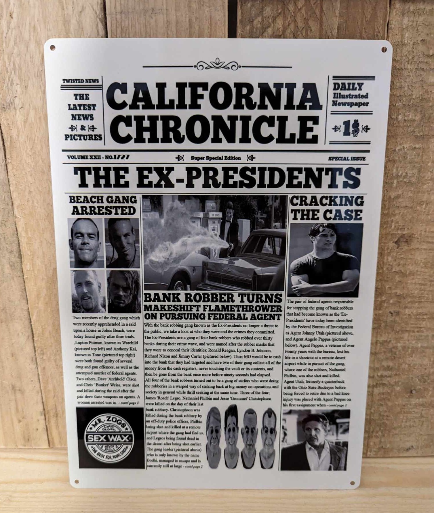 POINT BREAK Newspaper Aluminium Poster - Etsy