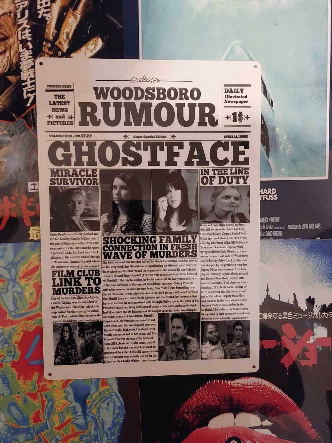 SCREAM 4 Newspaper Aluminium Poster - Etsy
