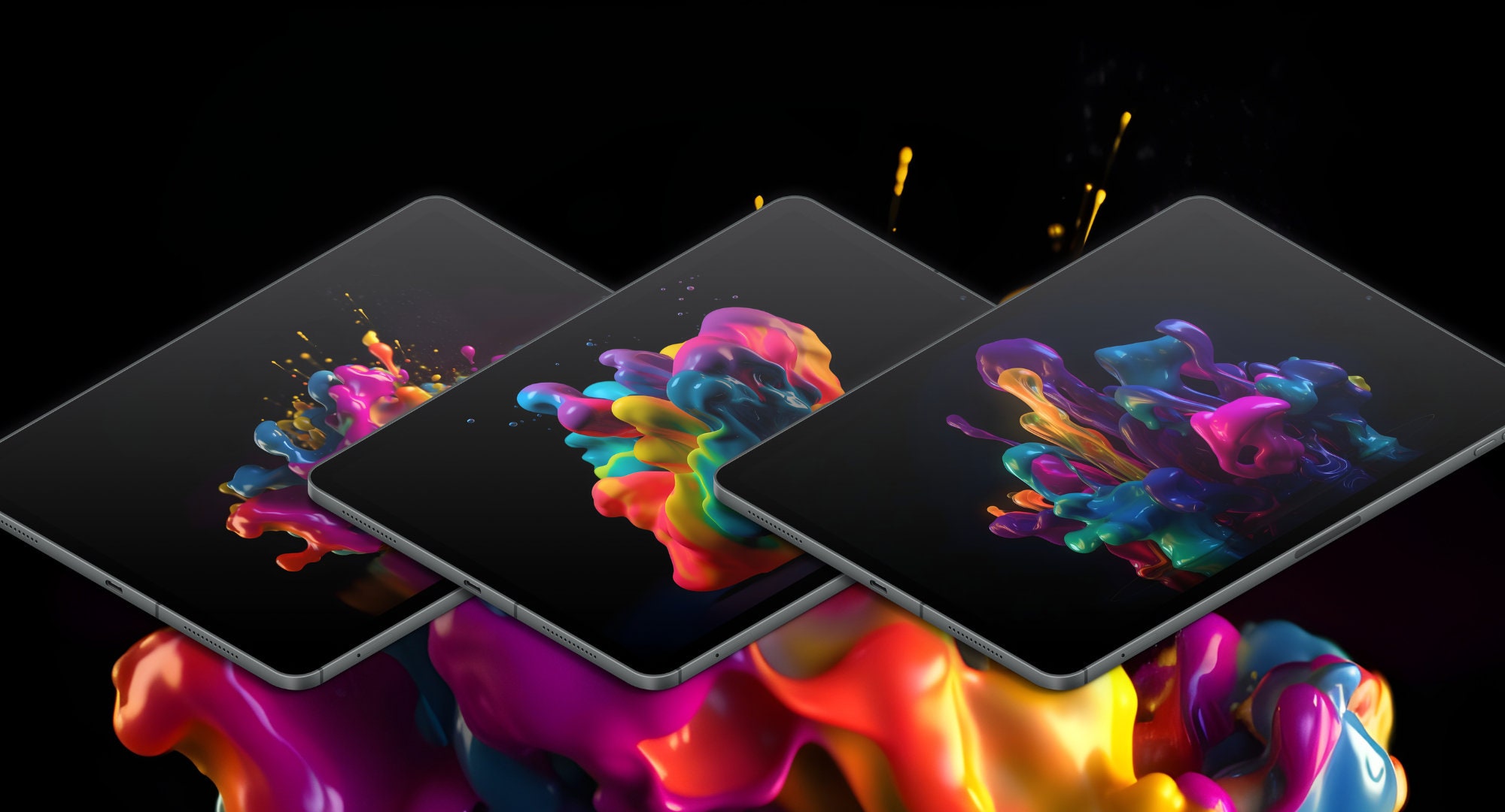 4K OLED Abstract Blob Wallpaper Pack for Iphone, iPad and MacBook Pro ...
