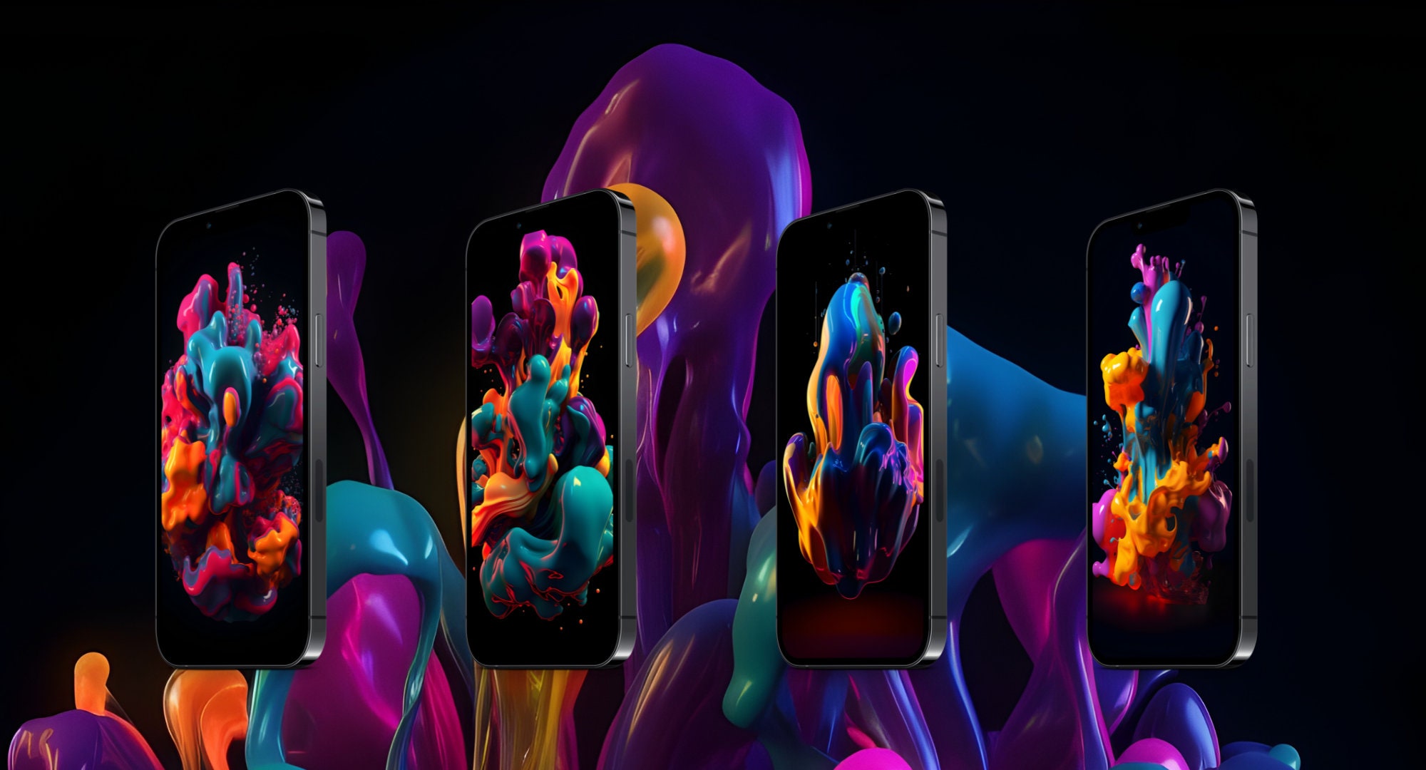 4K OLED Abstract Blob Wallpaper Pack for Iphone, iPad and MacBook Pro ...