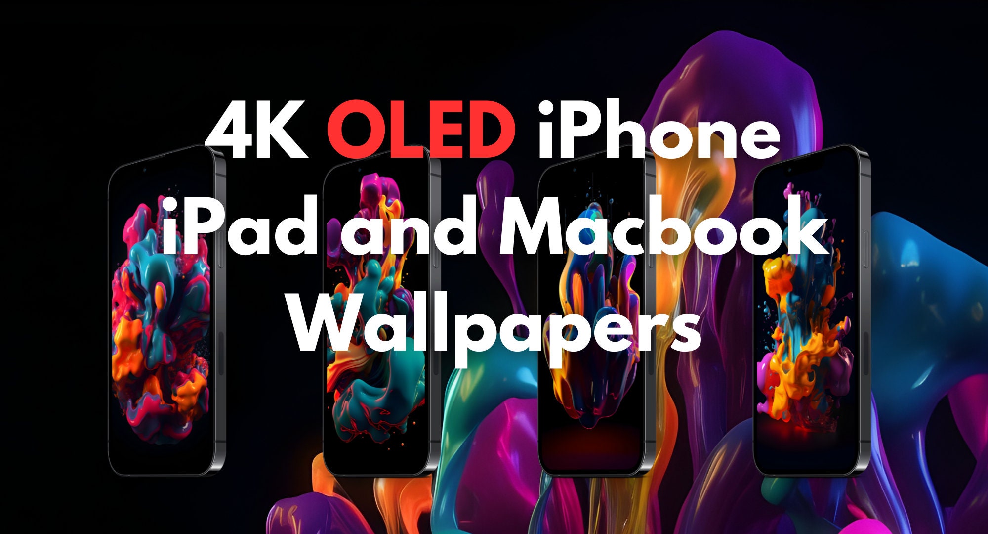 4K OLED Abstract Blob Wallpaper Pack for Iphone, iPad and MacBook Pro ...