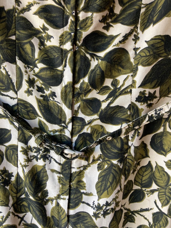 1950s leaf print dress - Gem
