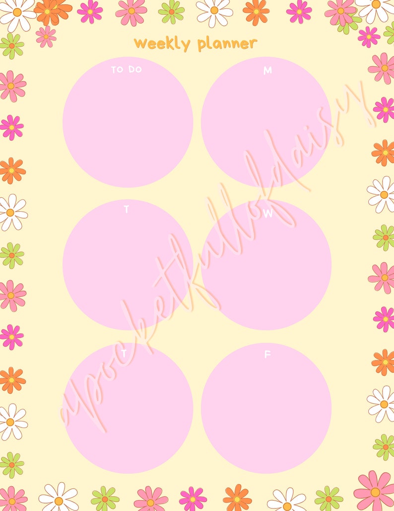 Weekly Planner Printable-post It Notes - Etsy