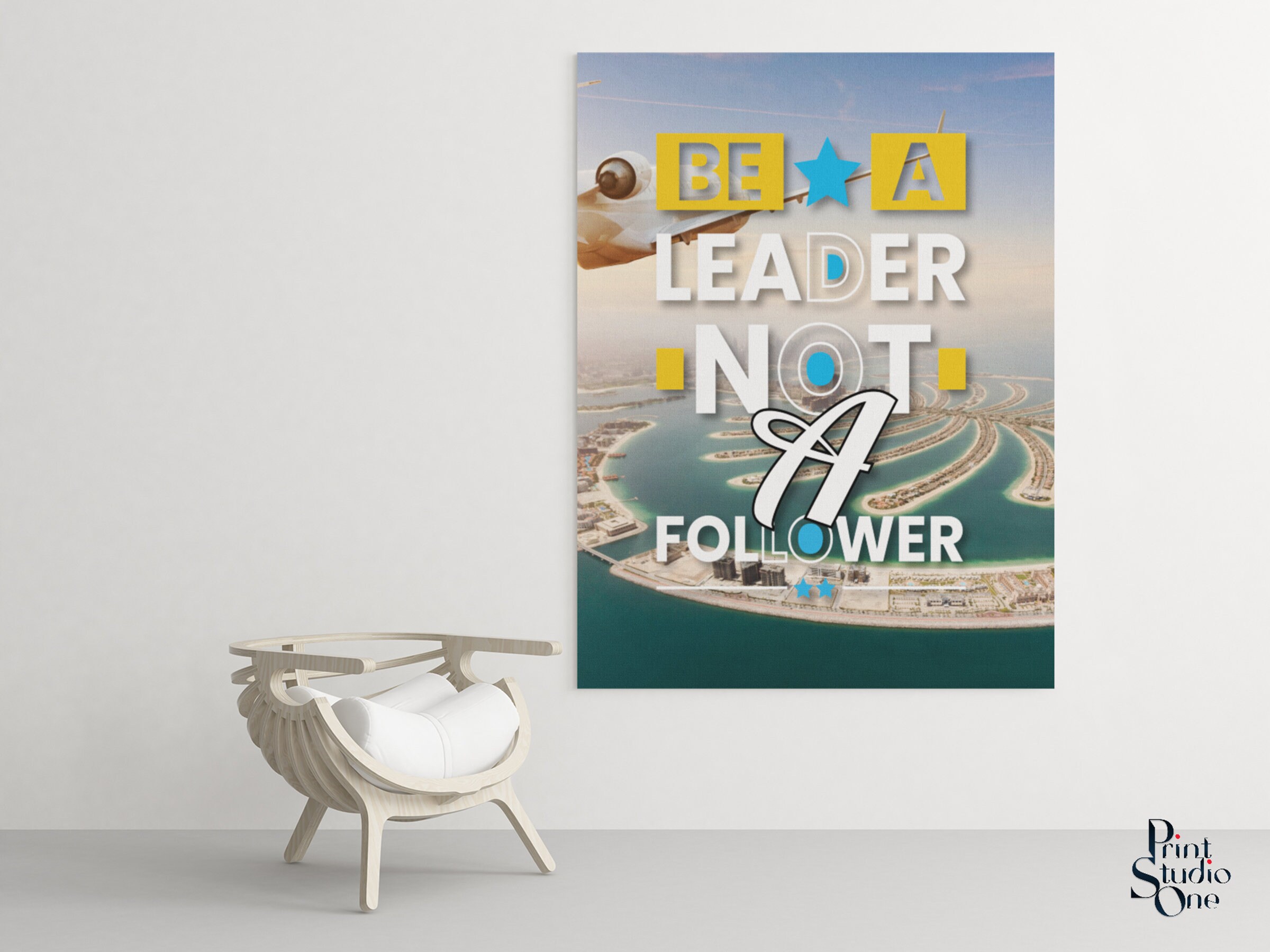 Female Motivational Quotes Be A Leader Not A Follower Wall Art Poster ...