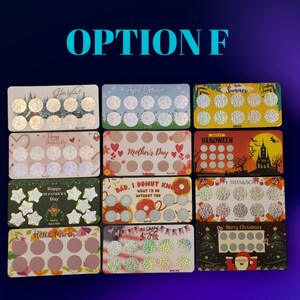 Set of 12 Monthly Scratch off Savings Challenges Savings Scratch off Scratch and Save Savings ...