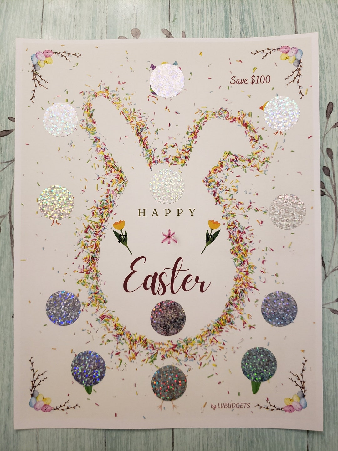 Happy Easter Savings Scratch off | Scratch and Save Savings Challenge ...