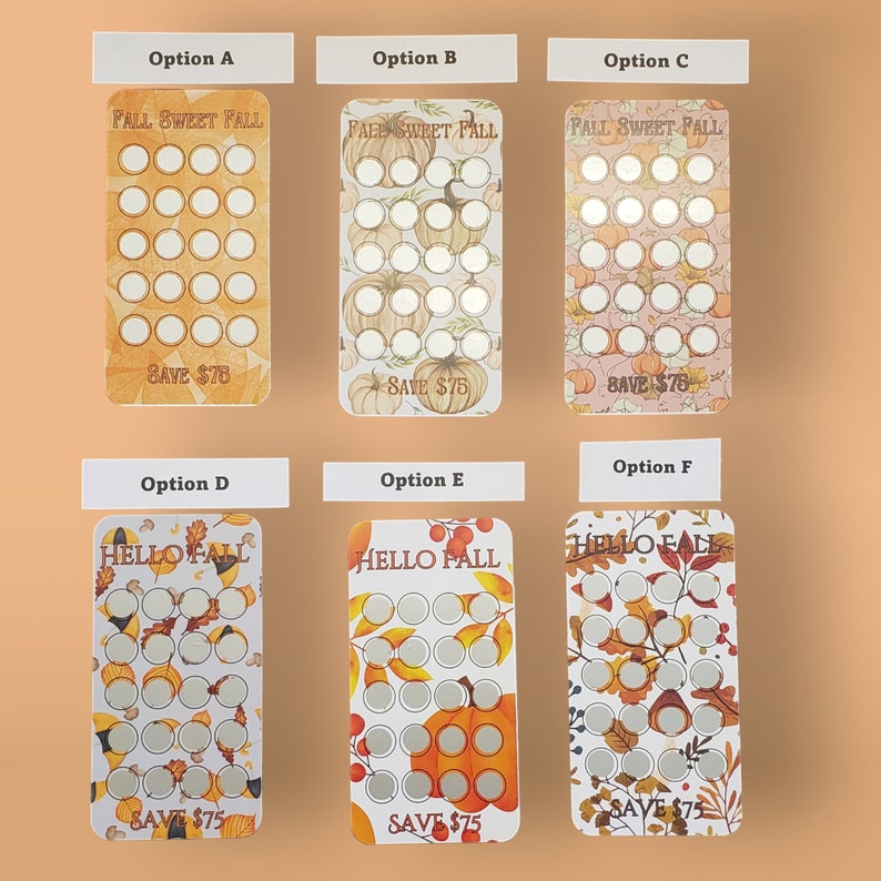 Fall Savings Challenge Scratch off | Savings Scratch off | Scratch and ...