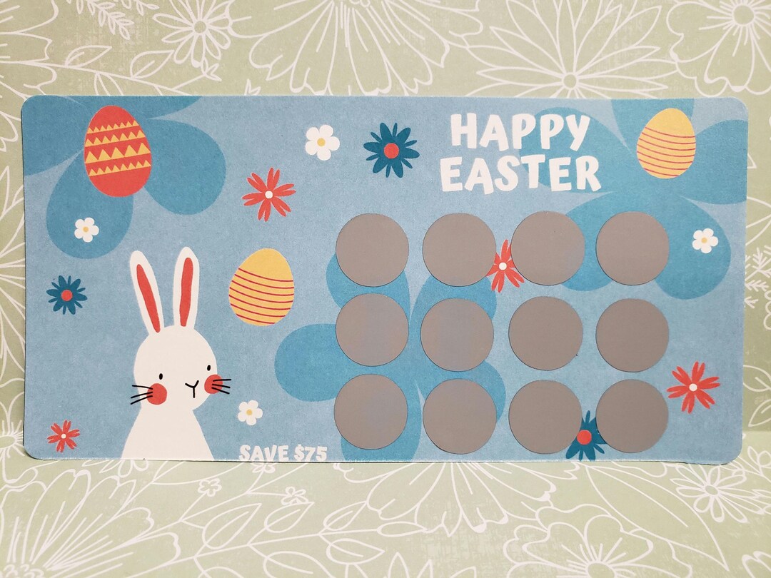 Happy Easter Savings Scratch off | Scratch and Save Savings Challenge ...