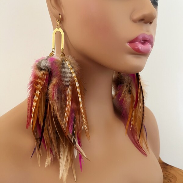 Real Feather Earrings - Etsy