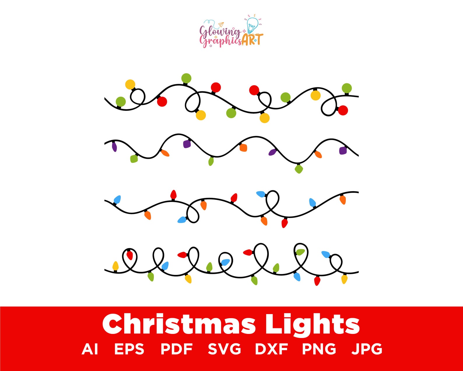 Christmas Light Svg, Christmas Lights Svg, Merry and Bright Svg, Fairy ...