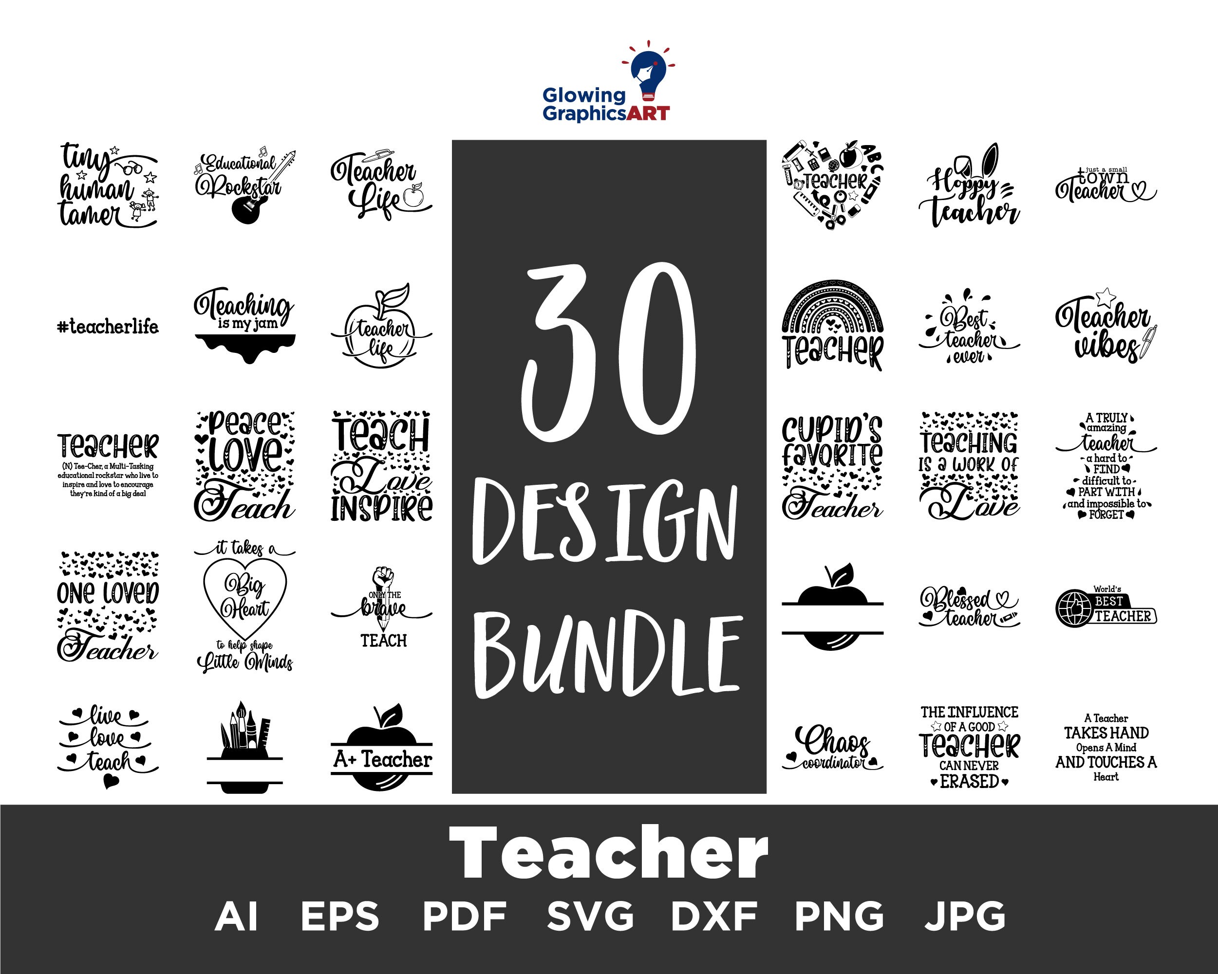 Teacher Svg Bundle, Teacher Quote Svg, Teacher Life Svg, Teacher Svg ...