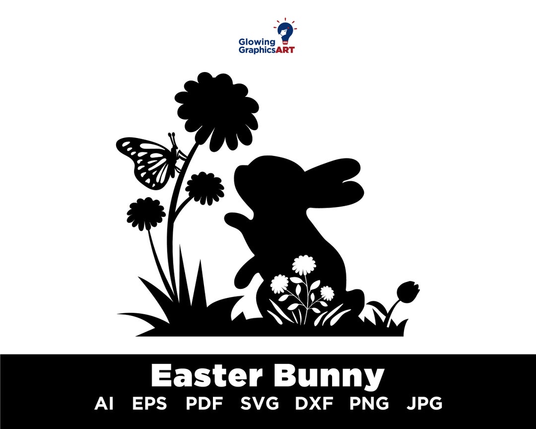 Easter Bunny Dxf , Svg , Png , Easter, Bunny Laser Cut , Rabbit ...