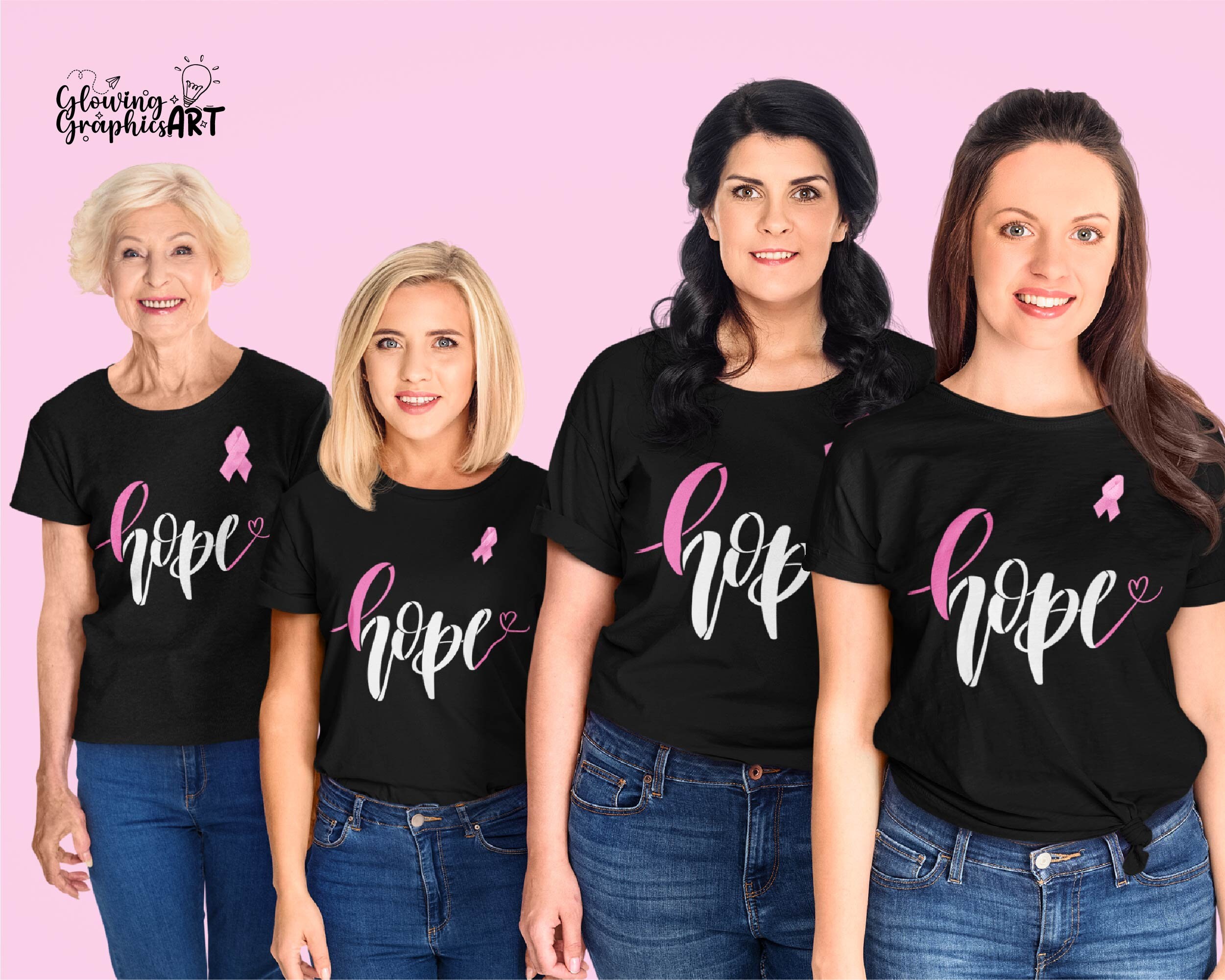 Hope Ribbon Svg, Breast Cancer Svg, Cancer Svg, Breast Cancer Awareness ...