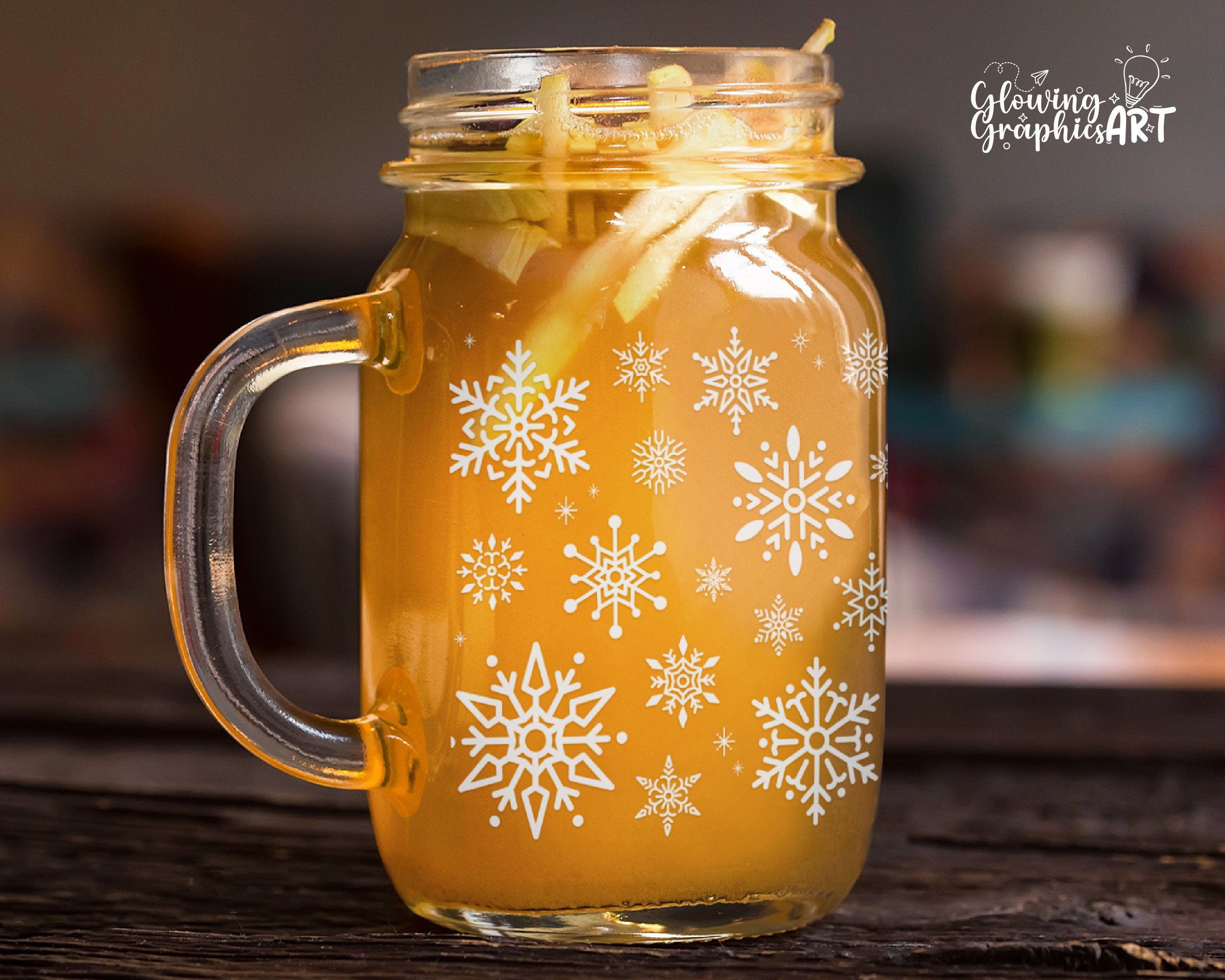 Snowflakes Libbey Wrap Winter Libbey Cup Wrap Christmas - Etsy