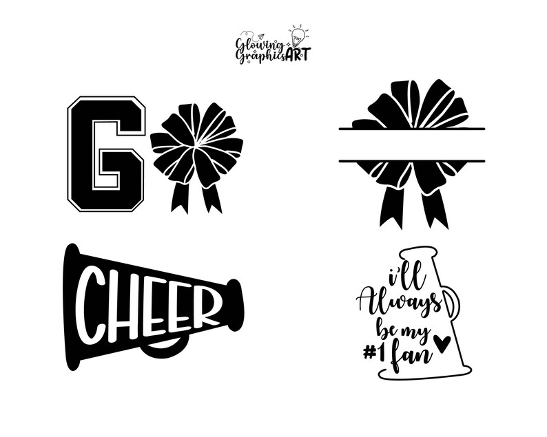 Cheer Bow Svg, Cheer BIG SVG Bundle, Cheerleading SVG, Cheer Svg ...