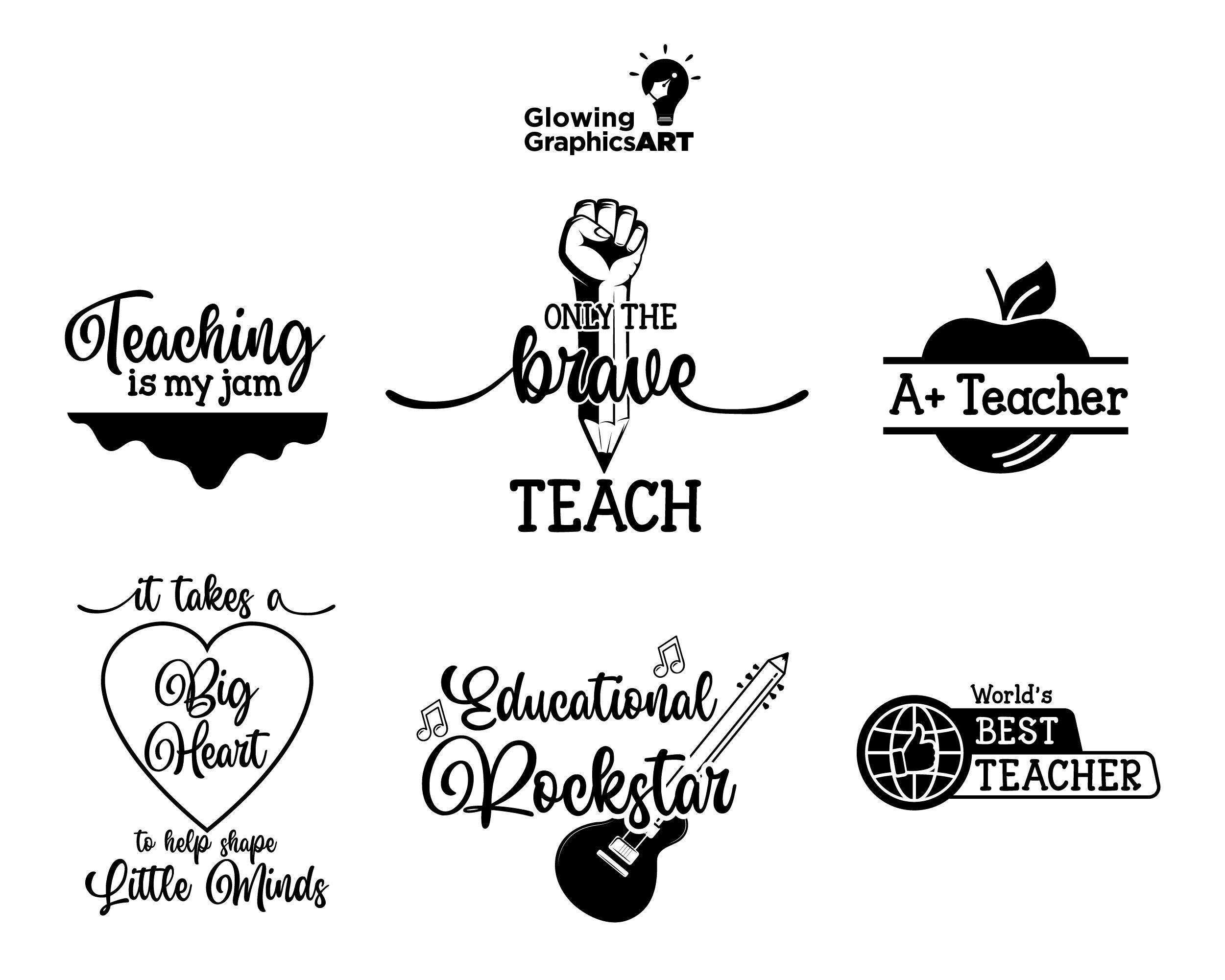 Teacher Svg Bundle, Teacher Quote Svg, Teacher Life Svg, Teacher Svg ...