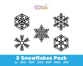 Snowflake SVG Simple Snowflake Cut File Download for Cricut, Silhouette ...