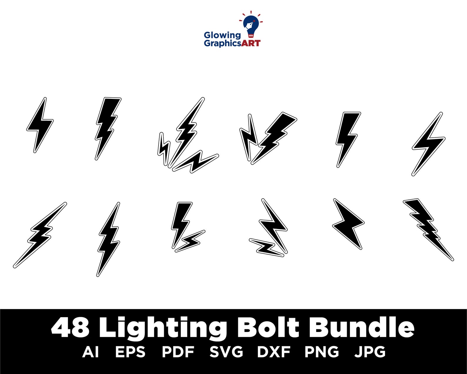 48 Lightning Bolt Svg Bundle, Lightning Svg, Lightning Strike Svg ...