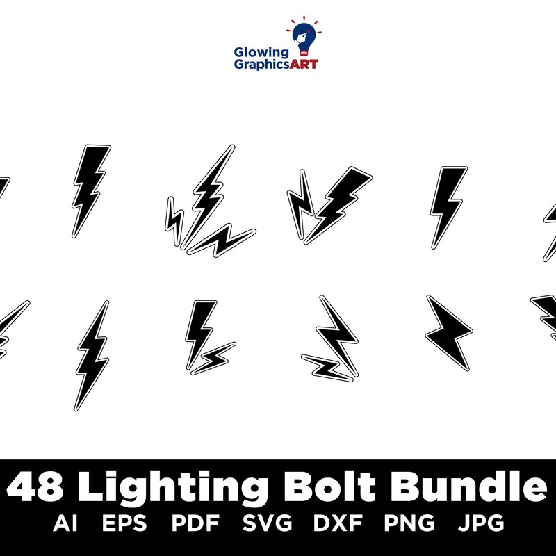 Lightning Svg - Etsy