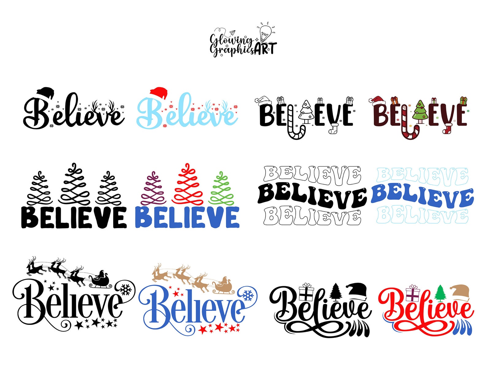 Believe Christmas Svg, Believe Svg, Believe in Christmas Svg, Christmas ...