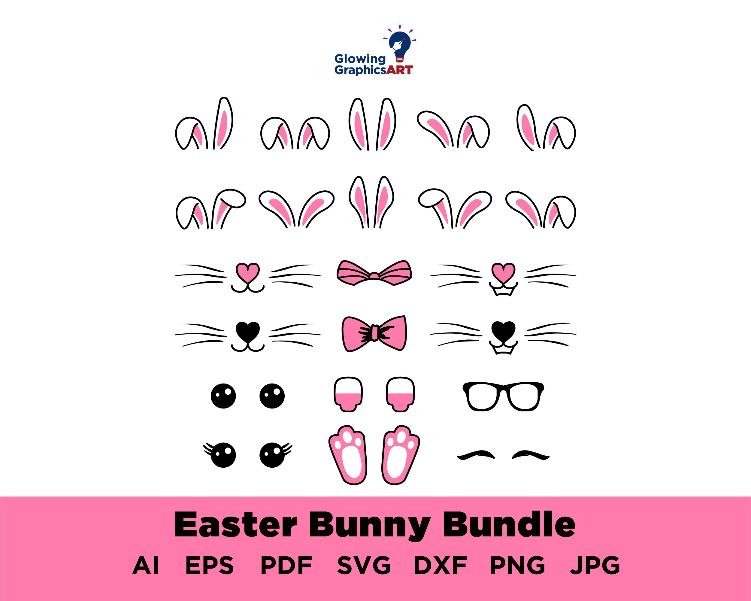 Easter Bunny Svg, Bunny Ears Svg, Bunny Face Svg, Easter Bunny Png ...