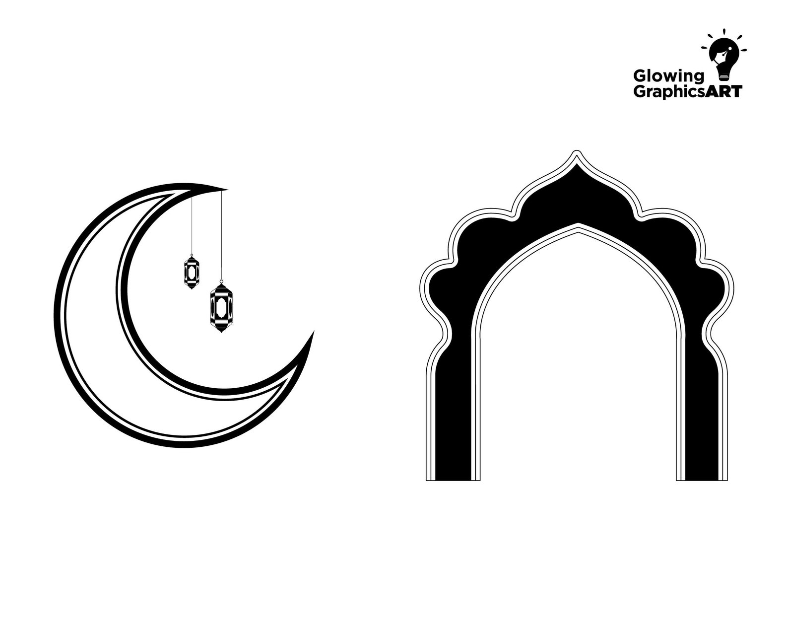 Islamic SVG Bundle, Masjid/mosque, Ramadan/eid, Moon Pattern, Crescent ...