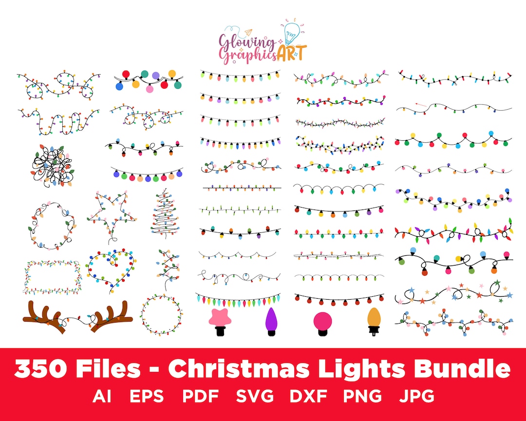 Christmas Lights Svg, Christmas Lights Png, Xmas Lights Svg, Light ...