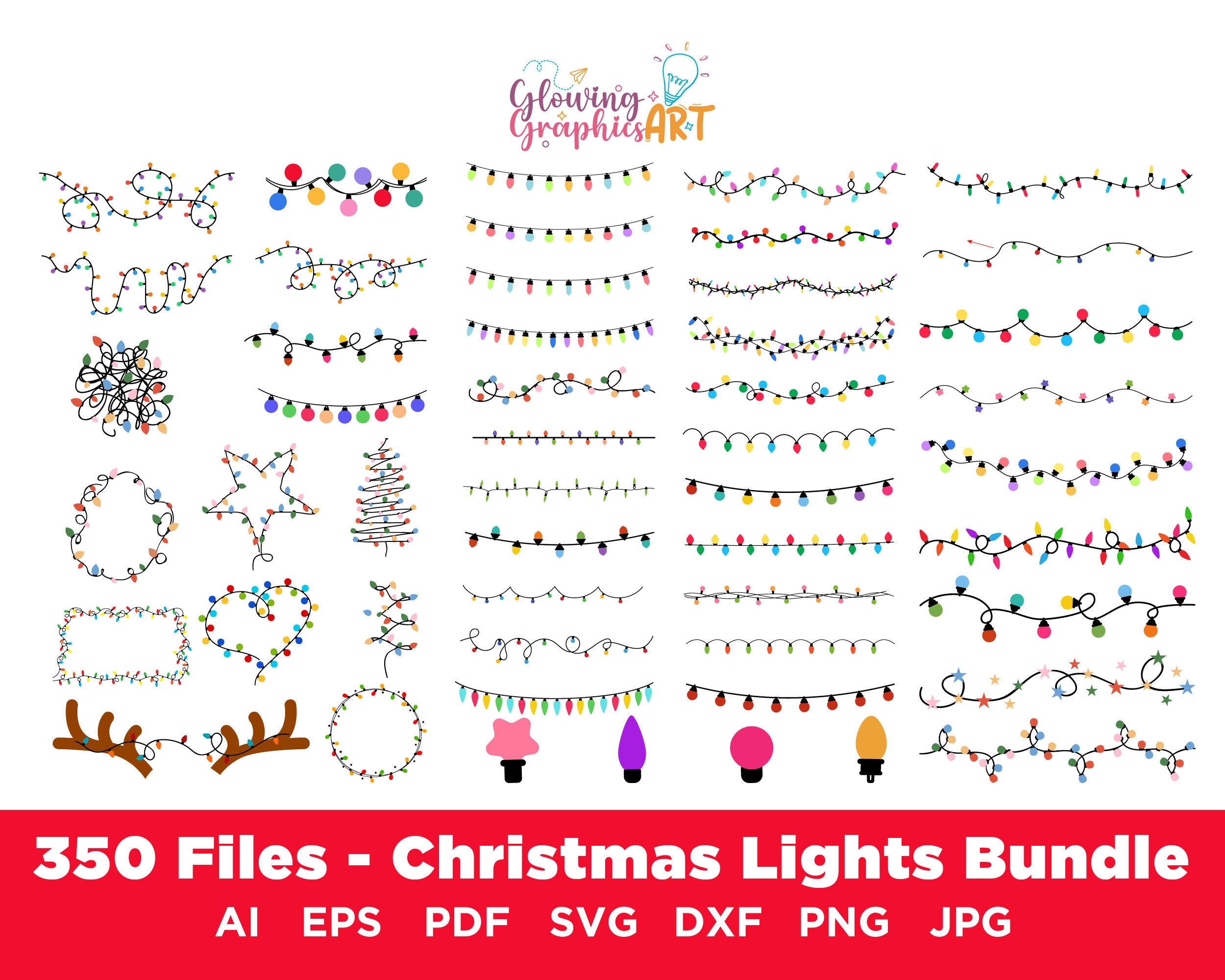 Christmas Lights Svg, Christmas Lights Png, Xmas Lights Svg, Light ...