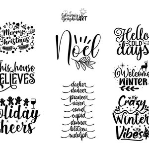 Winter SVG Bundle, Christmas Svg, Winter Svg, Santa Svg, Christmas ...
