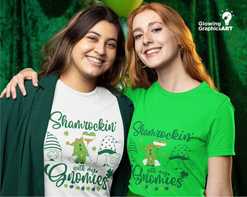 Shamrockin' With My Gnomies SVG, Funny St. Patrick’s Day Svg, St ...